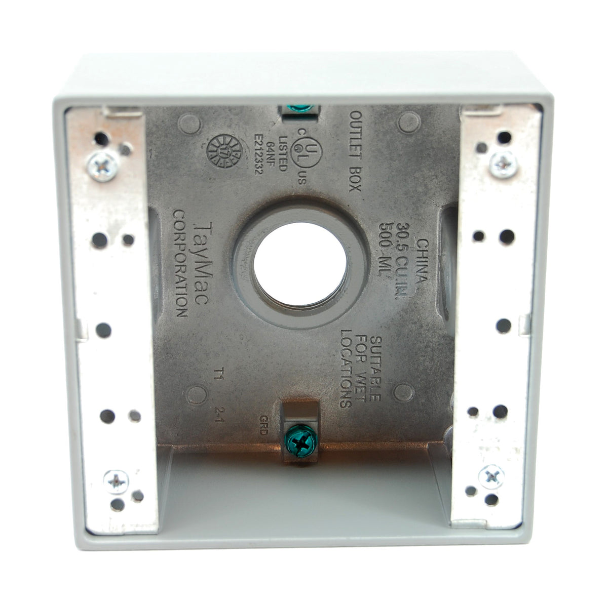 Weatherproof 2-gang outlet box with 3/4" NPT access holes - The ...