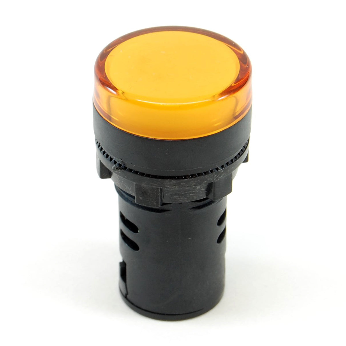 Yellow 22mm LED pilot light, 220-240V AC/DC - The Electric Brewery